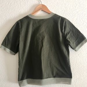 Tops | Green Floral Embroidered Top | Poshmark